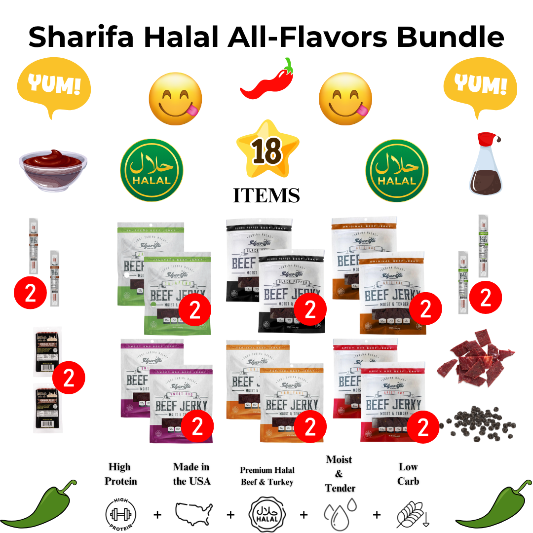 Sharifa Halal Ultimate Snack Bundle – 18-Pack (2 of Each Variety)